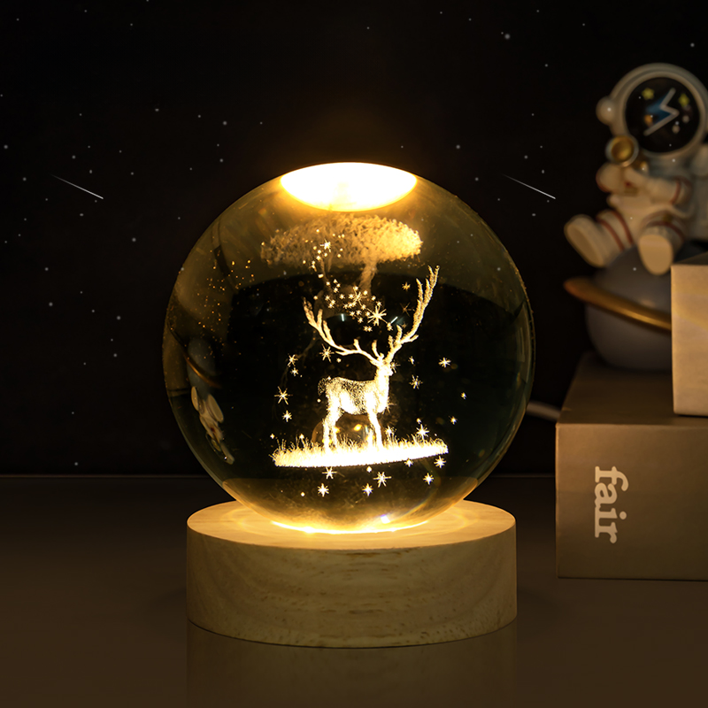 Luminous Crystal Ball 3D Light